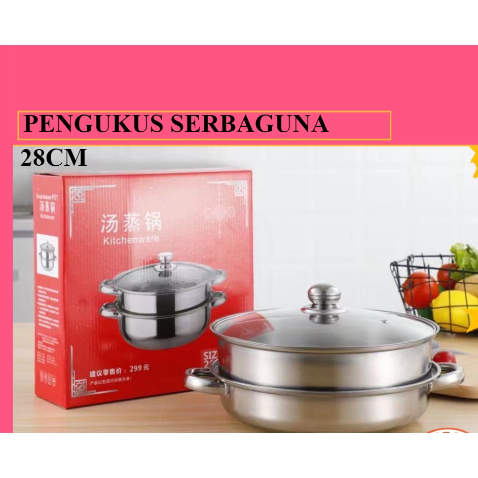 Pengukus serbaguna rebus dan kukus Premium High Quality Stainless Steel ...