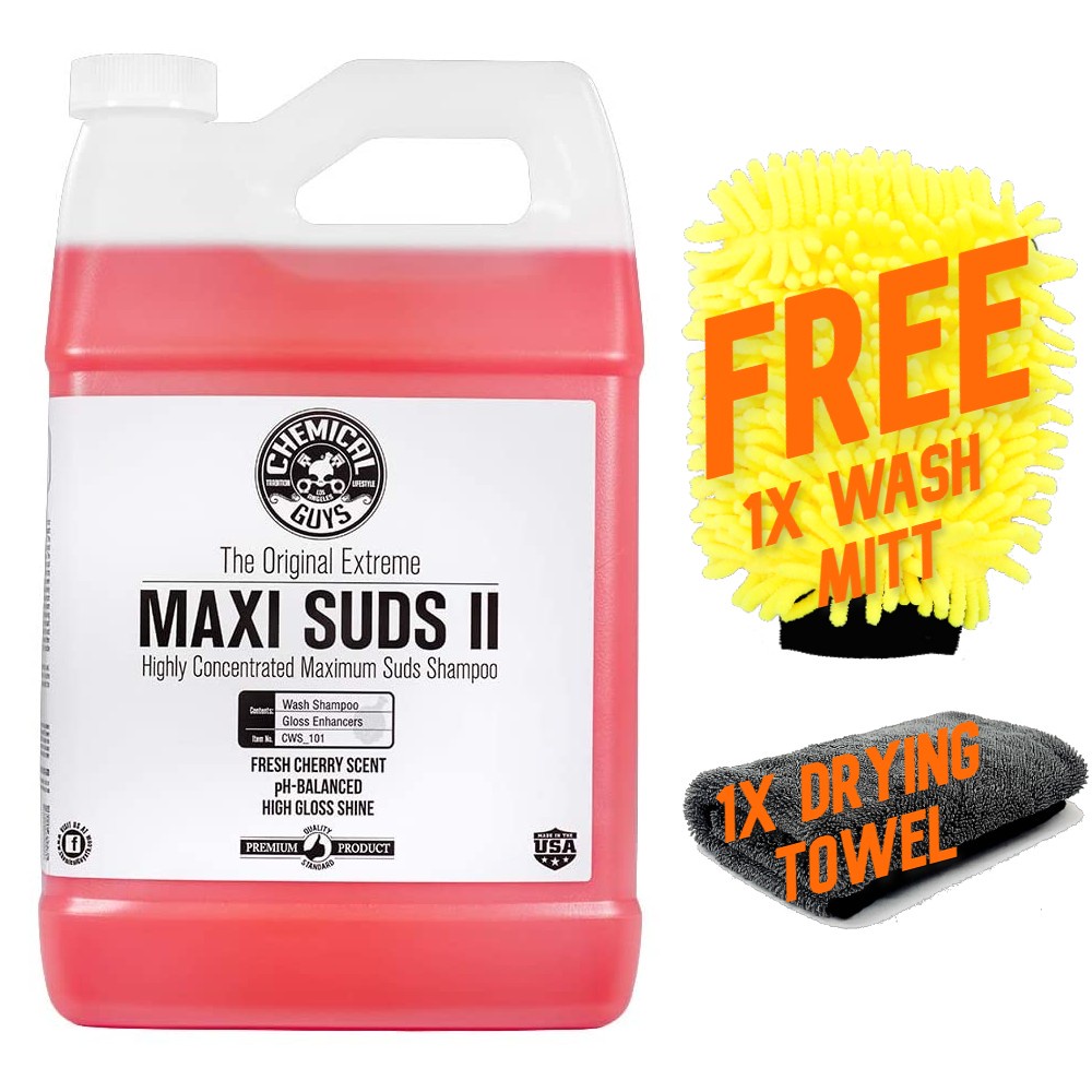 Chemical Guys CWS_101 Maxi-Suds II Foaming Car Wash Soap - 1 Gallon / 3 ...