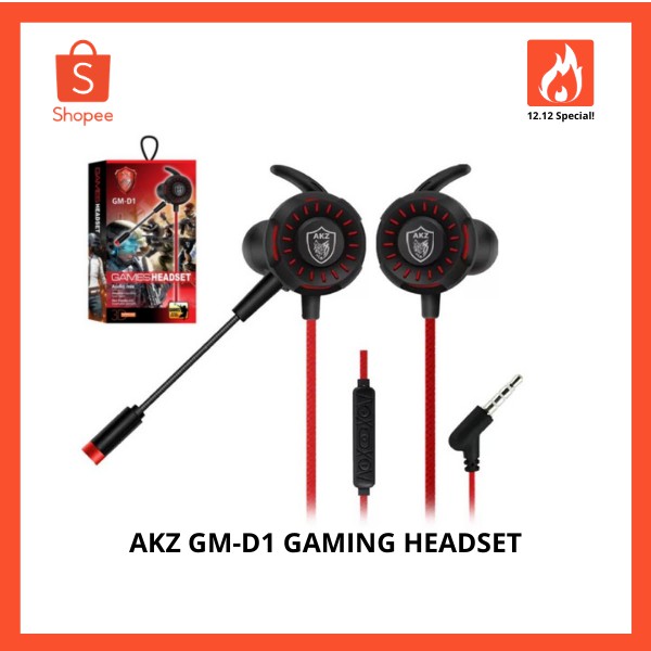AKZ GM-D1 Gaming Headset Noise Cancelling Bass Surround Gaming Headphone Gaming Earphones with ...