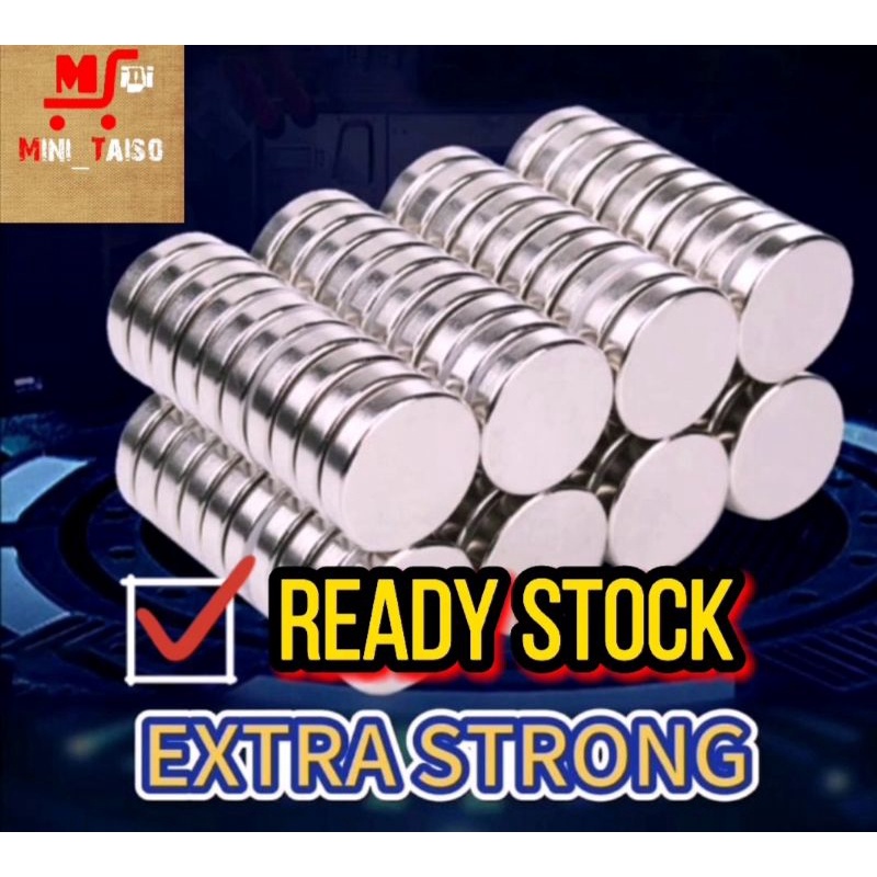 Power Magnet(Round 10mm/15mm/20mm) ( Thickness:1mm/2mm/3mm) | Shopee ...