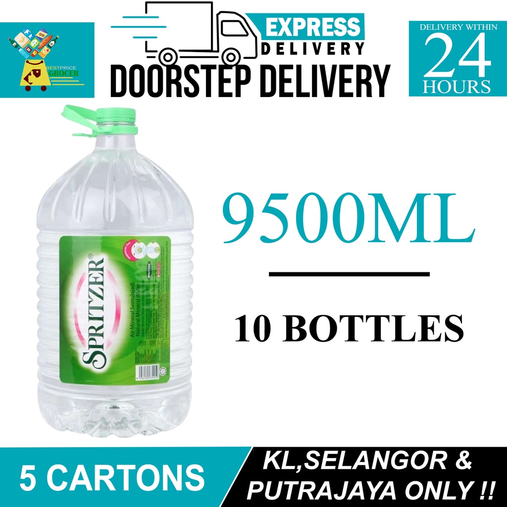 SPRITZER MINERAL WATER - 9,500ml X 2 Bottles (10 BOTTLES) | Shopee Malaysia