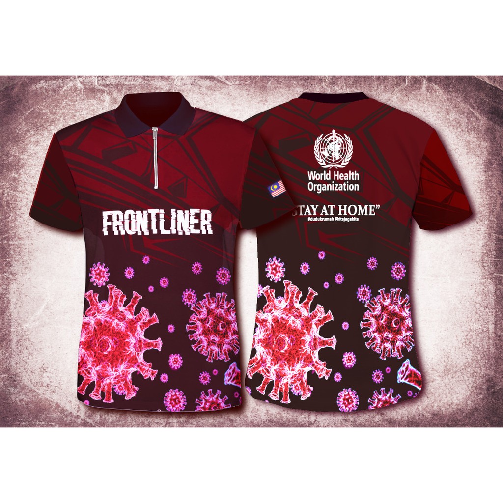 Custom Made Full Sublimation Custom Collar T-Shirt with Zip ...