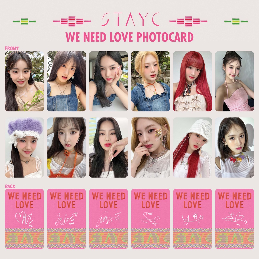 Stayc SELFIE PHOTOCARD BEAUTIFUL Modern NEED LOVE YOUNG LUV SUMIN SIEUN 