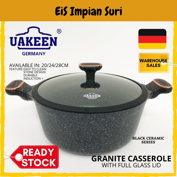 (Ready Stock!!) Uakeen Germany 20/24/28/32cm Granite Non Stick ...