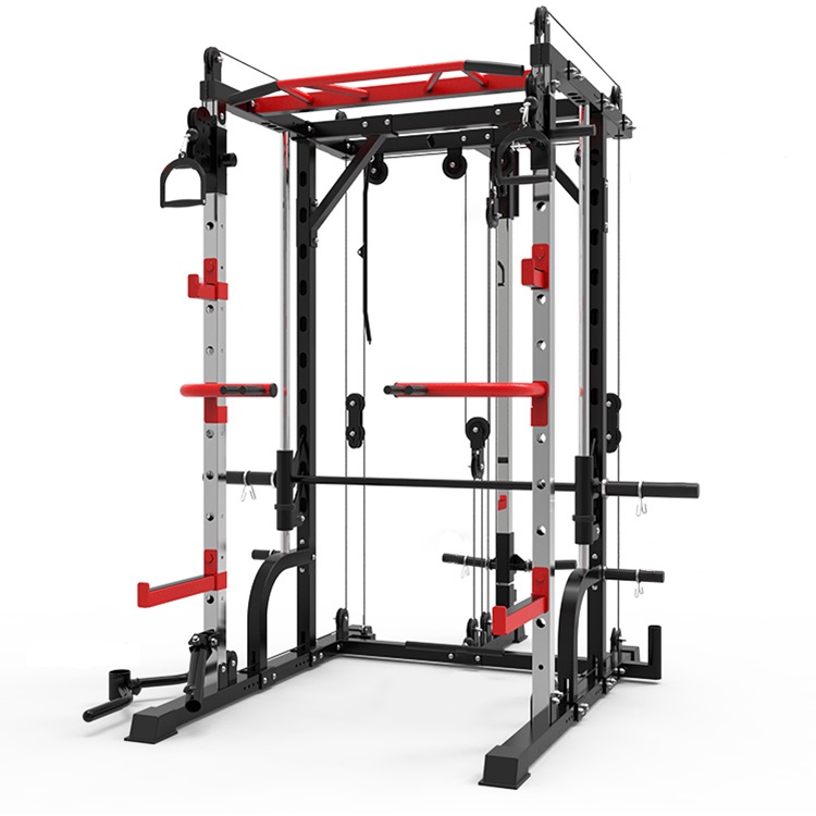 Multifunctional Commercial Power Cage Station Squat Rack Smith Machine ...