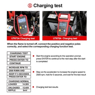 UNI-T Car Battery Tester Automobile battery tester 12V 24V DC Charger ...