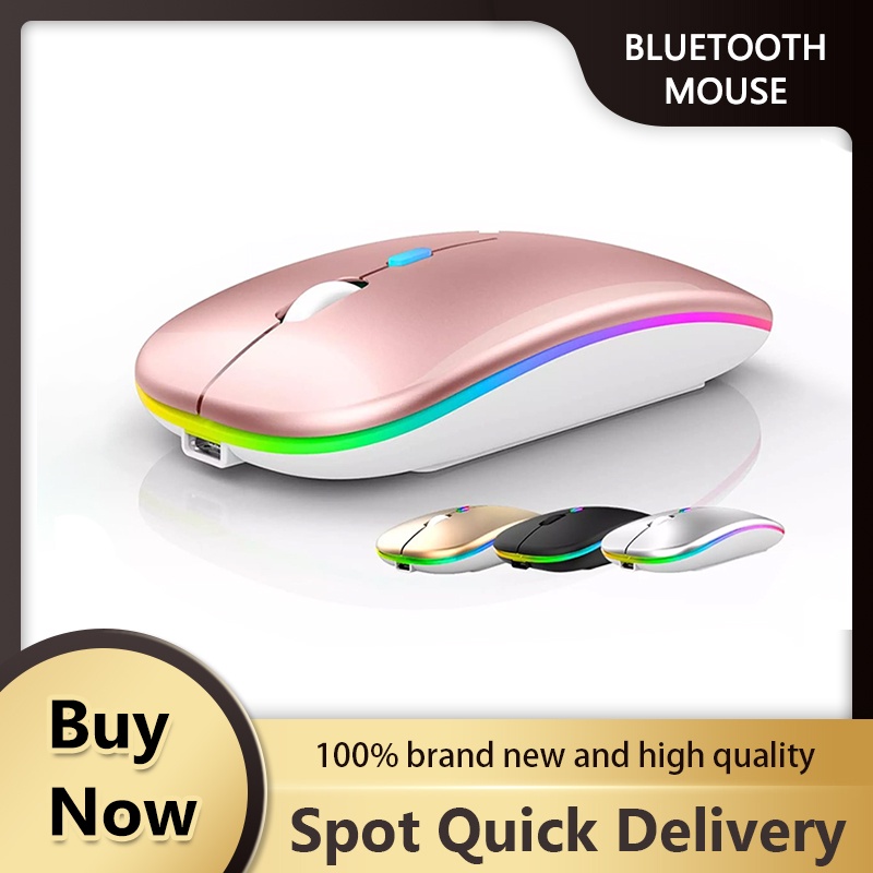 Malaysia Spot Rechargeable Mouse Wireless Silent LED Backlit Mice USB ...