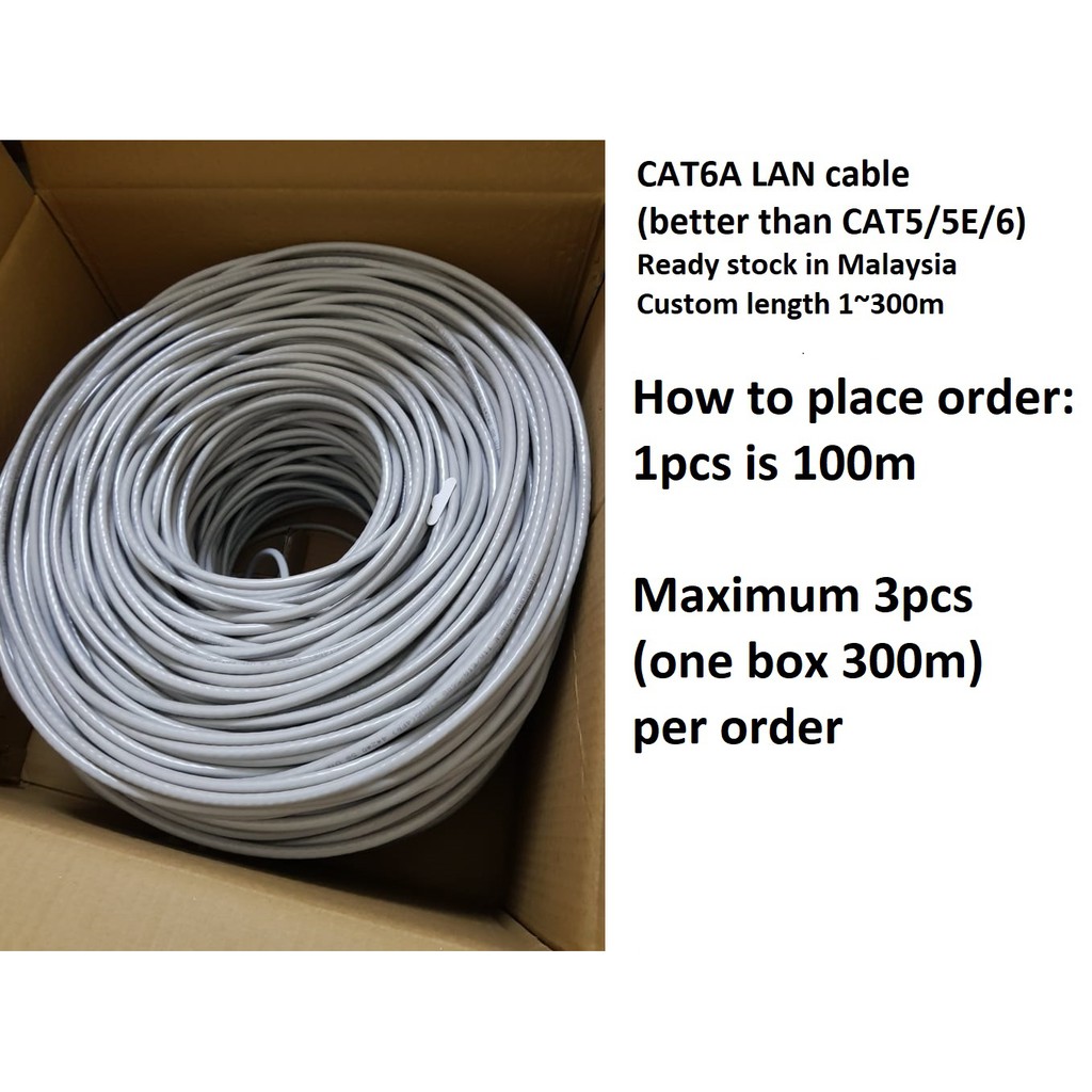 [100m 200m 300m CAT6A] 1Gbps Ethernet RJ45 Cable Lan Router Network poe ...