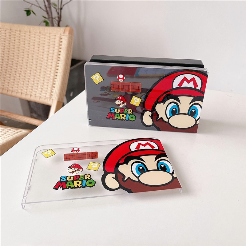 For Nintendo Switch Dock Cover V1 / V2 OLED Mario Crayon Shinchan Hard ...