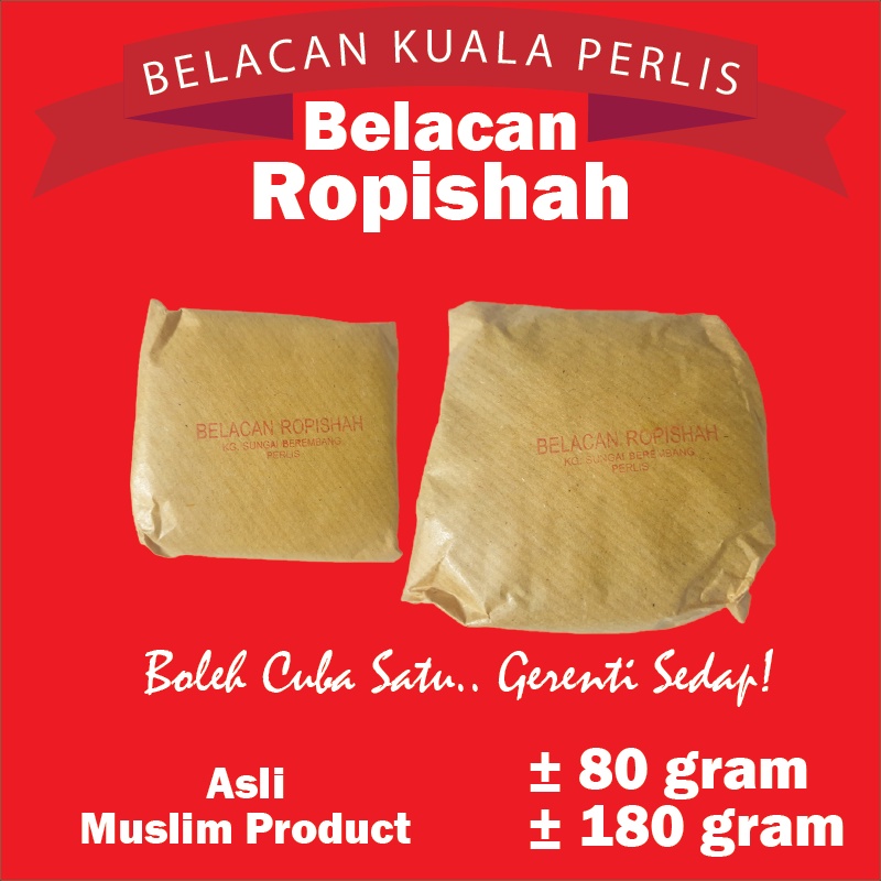 Belacan Ropishah Kuala Perlis Asli 80 gram dan 180 gram [Ready Stock ...