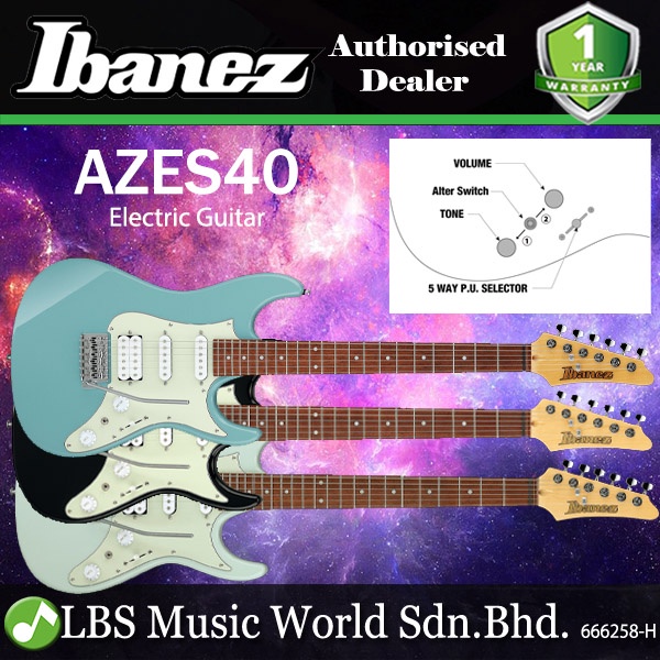 Ibanez AZES40 AZ Series Electric Guitar With HSS Pickup And Tremolo ...