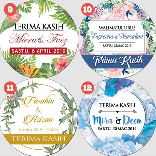 STICKER KAHWIN DOORGIFT LABEL STIKER MURAH 4CM 100pcs | Shopee Malaysia