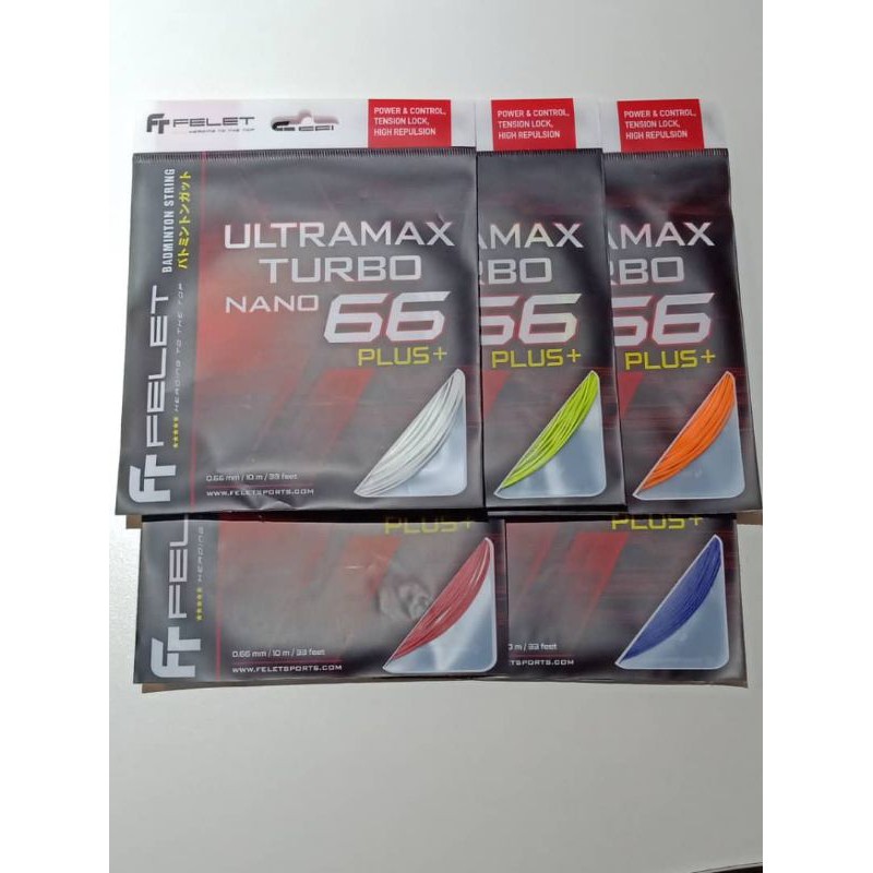 FELET ULTRAMAX TURBO NANO 66 BADMINTON STRING (New Packaging) | Shopee ...