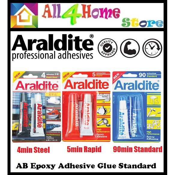 Original Araldite High Performace Epoxy Adhesive 4 minutes Rapid Steel ...