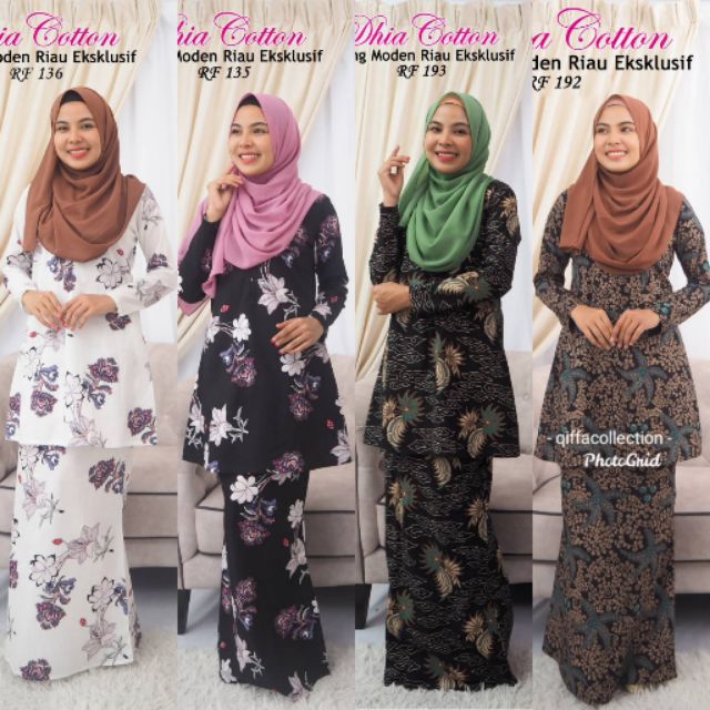 BAJU KURUNG MODEN RIAU BY DHIA COTTON | Shopee Malaysia