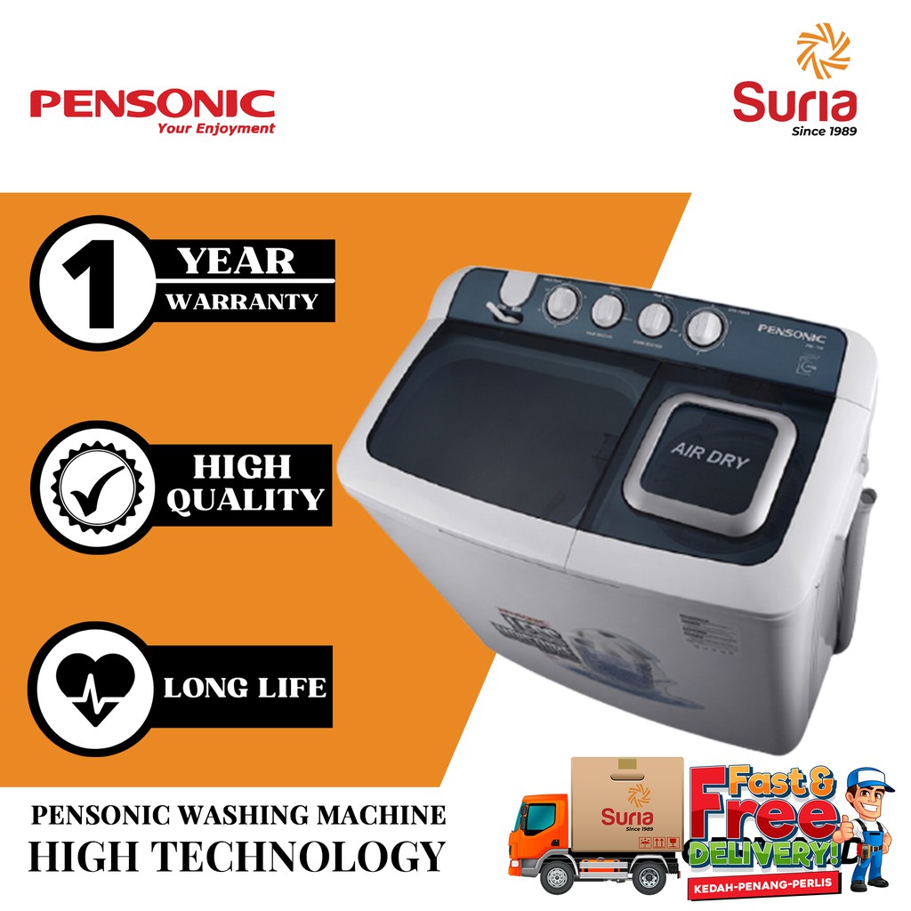 (Free Delivery Penang,Kedah & Perlis) PENSONIC 9KG SEMI-AUTOMATIC ...