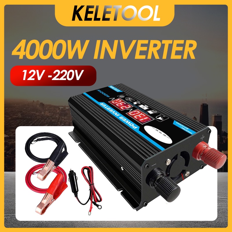 Inverter 12v To 220V AC Voltage Transformer Portable Car Power ...
