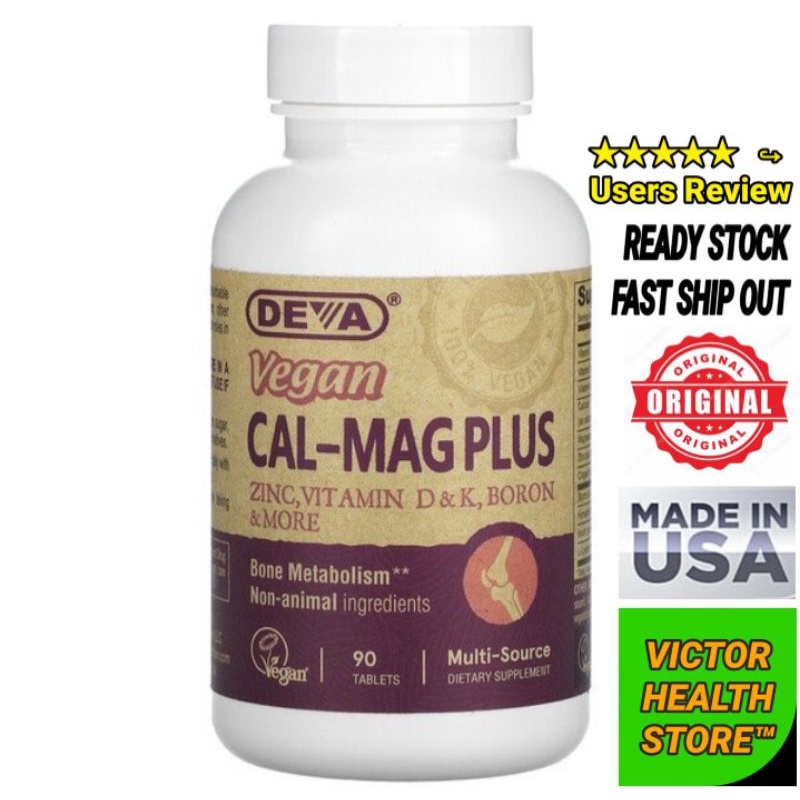Vegan Cal-Mag Plus, 90 Tablets | Calcium Magnesium Plus | Shopee Malaysia