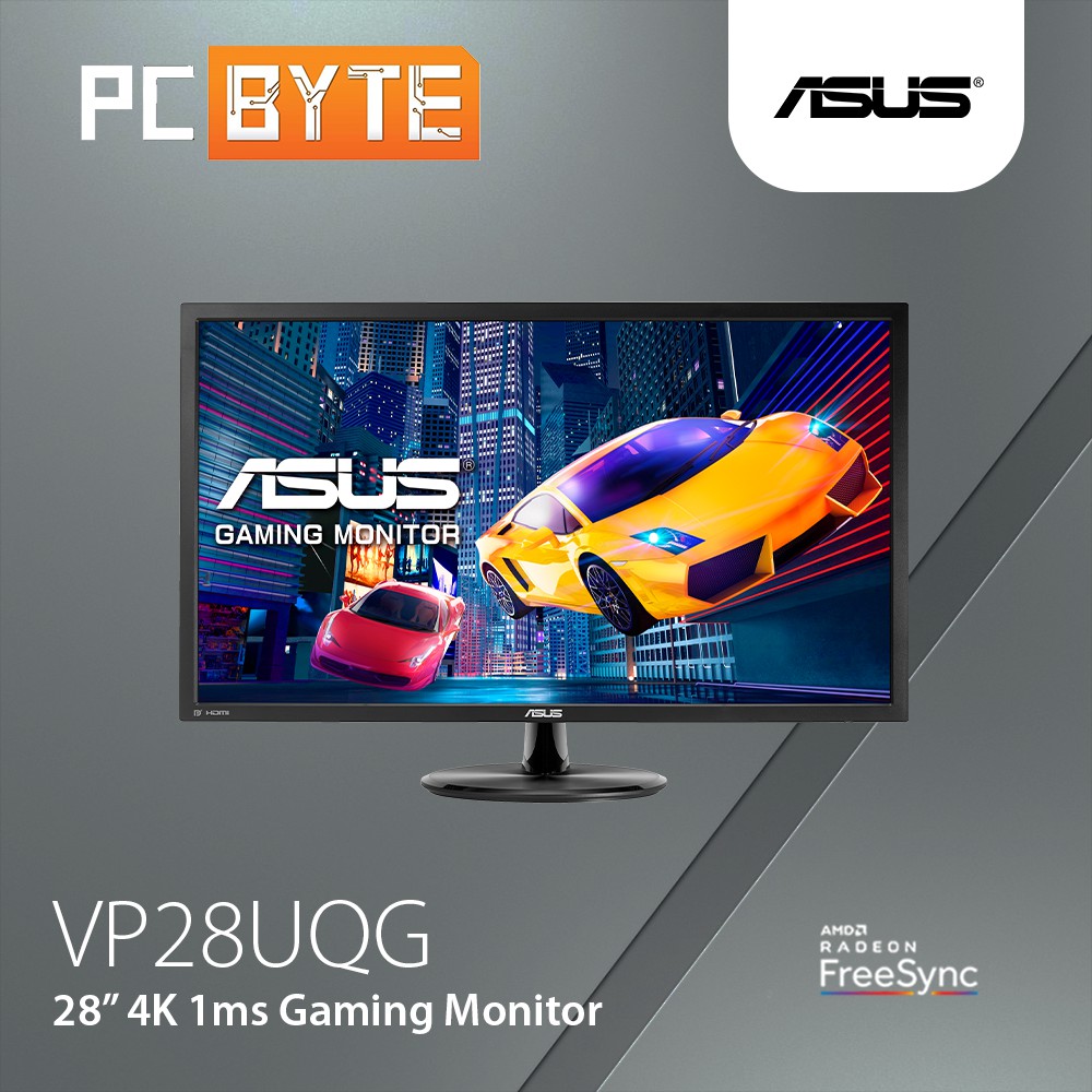 Asus VP28UQG UHD FreeSync 1ms Gaming Computer Monitor (27"/28 ...