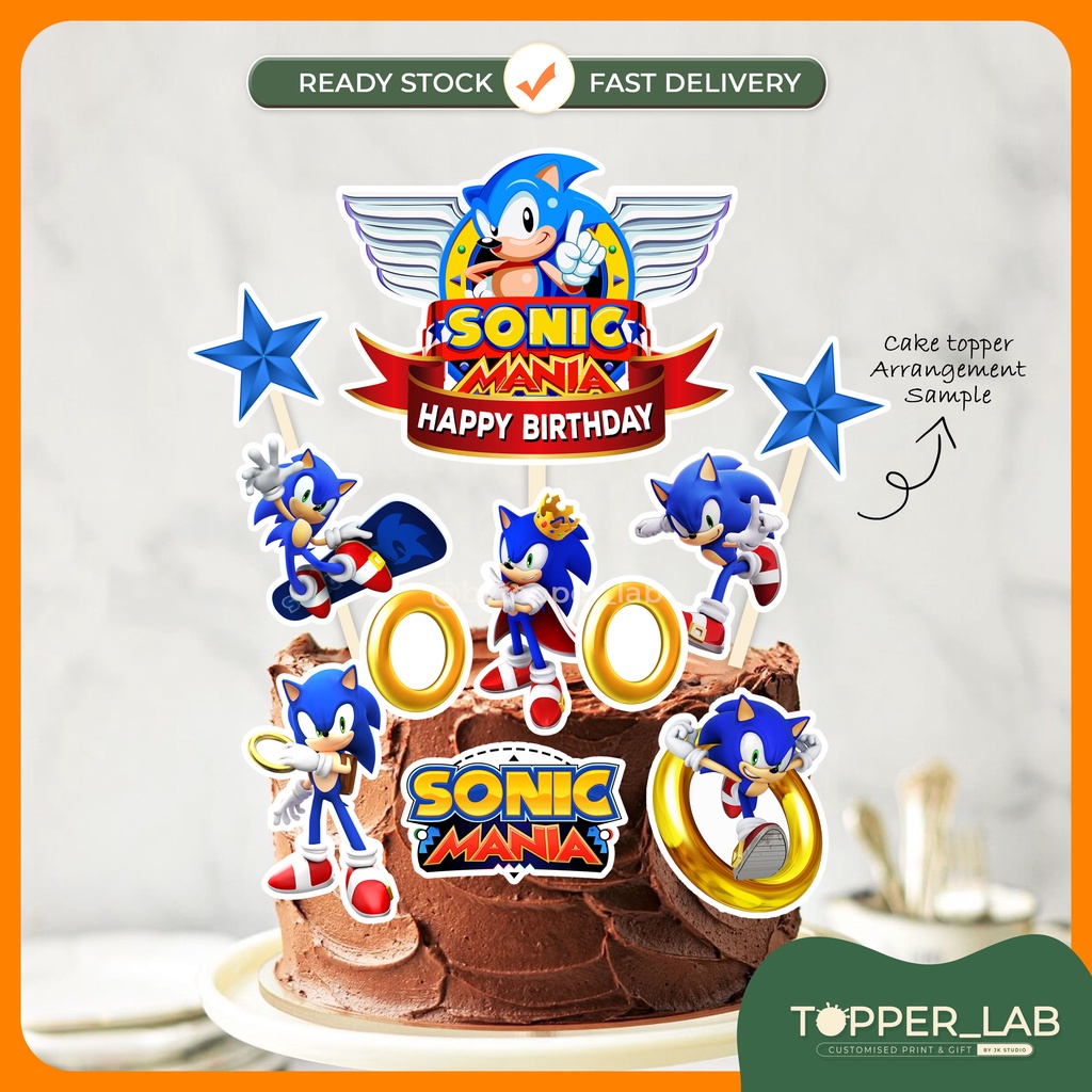 Custom Design Cake Topper - Supersonic - Happy Birthday - Cupcake ...