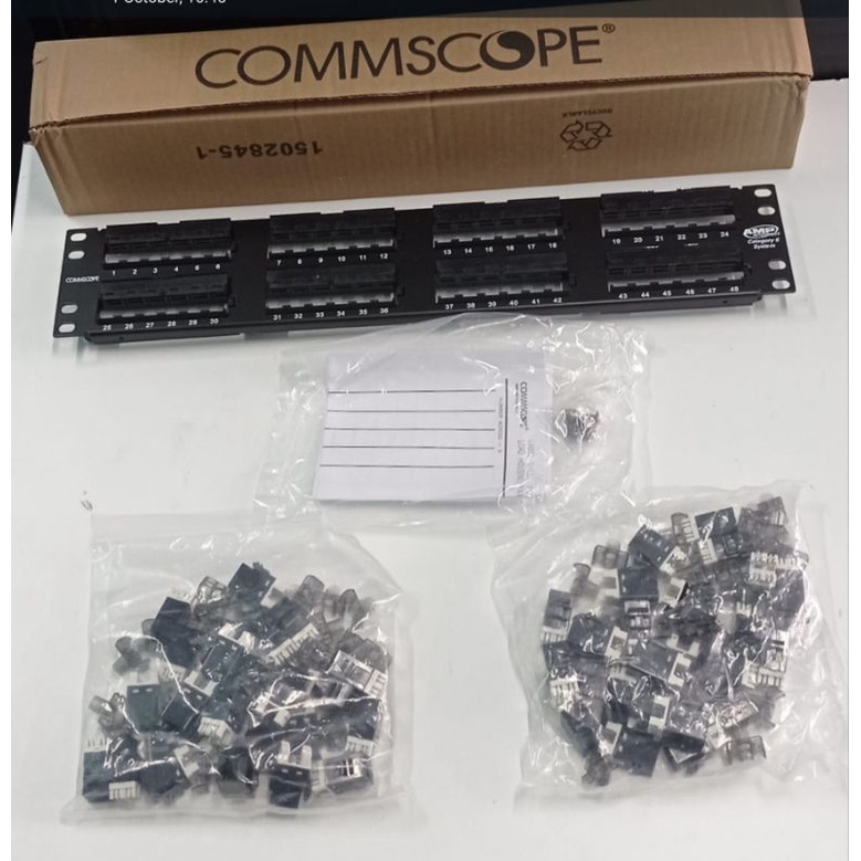 COMMSCOPE 48PORD PATCH PANEL CAT 6 FULL LOD CW MODULAR CAT 6 | Shopee ...