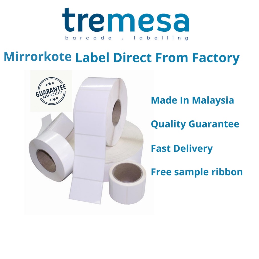 Barcode Label Mirrorkote 100mmx50mm Ready Stock Direct from Factory ...