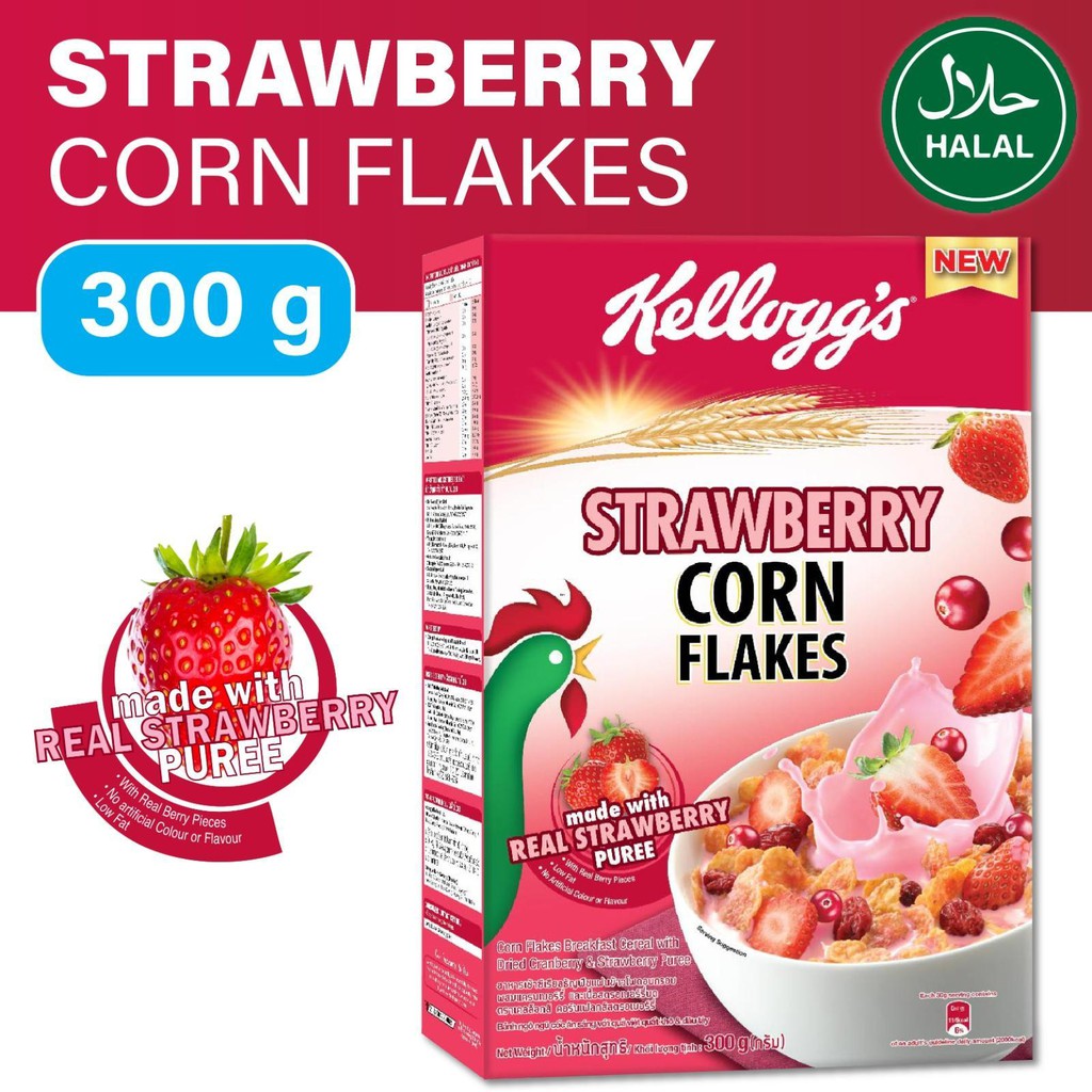 Kellogg's Strawberry Corn Flakes 300g | Shopee Malaysia