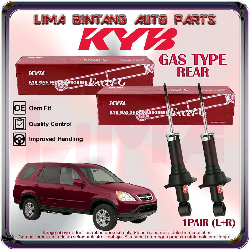 ( 1Pair ) Honda Crv S9A Rear Shock Absorber Gas KAYABA KYB (2002-2006) | Shopee Malaysia
