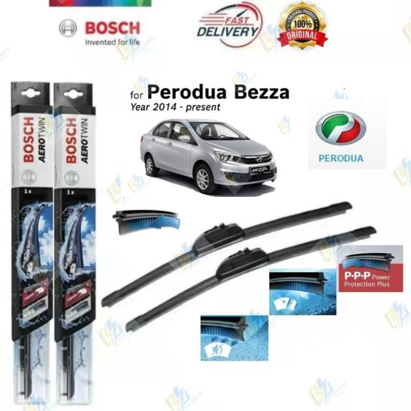 Bosch Aerotwin Retrofit U Hook Wiper Set for Perodua Bezza | BeeCost