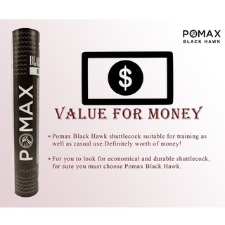 Pomax Black Hawk Badminton Shuttlecock (Durable Shuttle) | Shopee Malaysia