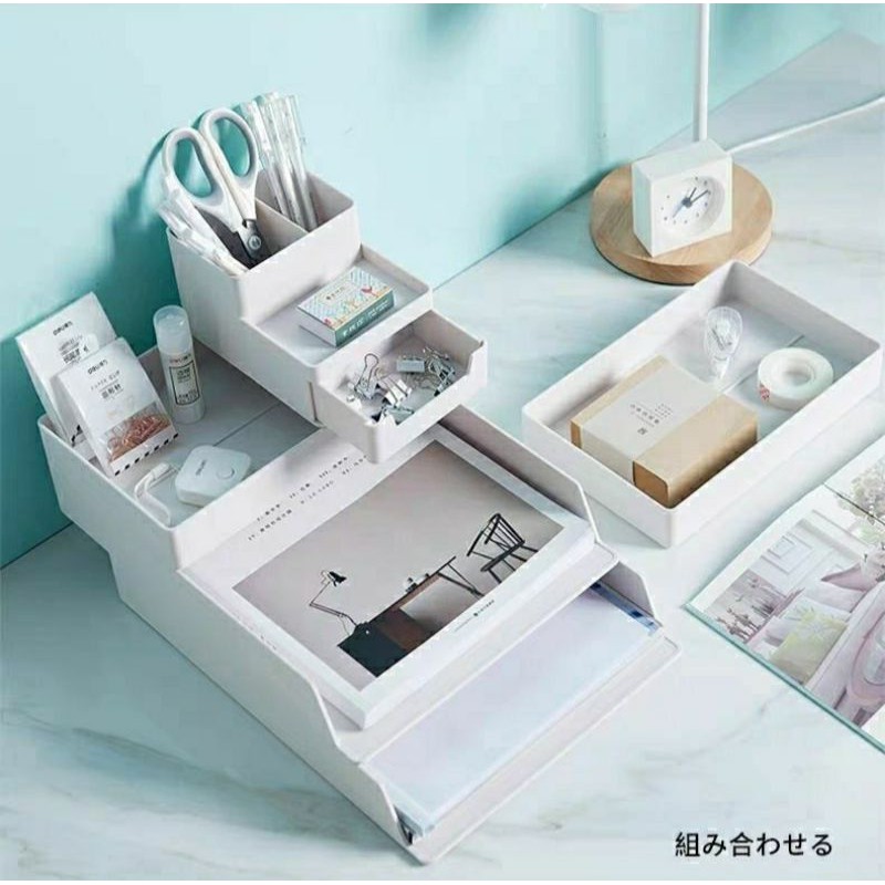 Document Tray Organiser File Paper Tray Adjustable Storage Drawer Case ...