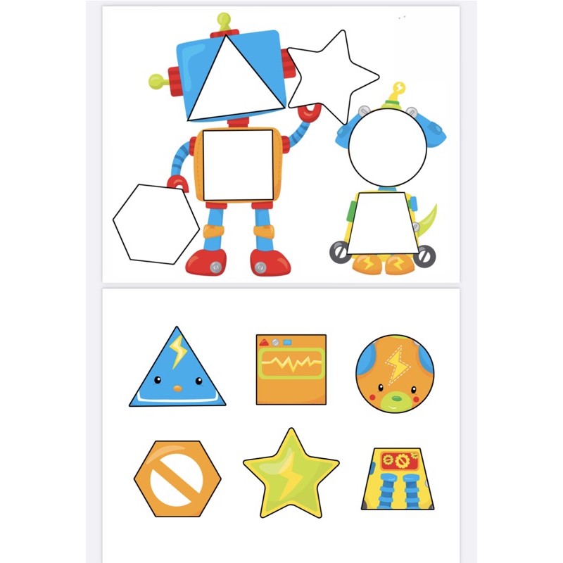 Quiet book- Robot shape matching | Shopee Malaysia