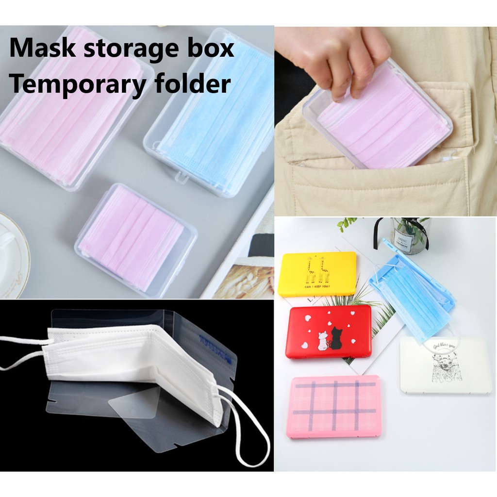 [Ready stock]10pcs/set Mask storage clip Storage box Mask box Mask clip ...