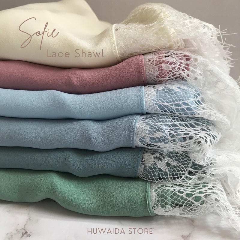 SOFIE Lace Shawl/Shawl Korean Chiffon/Shawl 2 meter | Shopee Malaysia