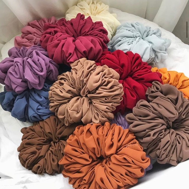 (OFFER SIZE L ️) Sanggul Scrunchies Puff [BUY 6 FREE 1 GIFT] ️Inner ...