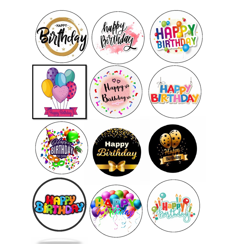 Topper Cake Bulat Birthday | Shopee Malaysia