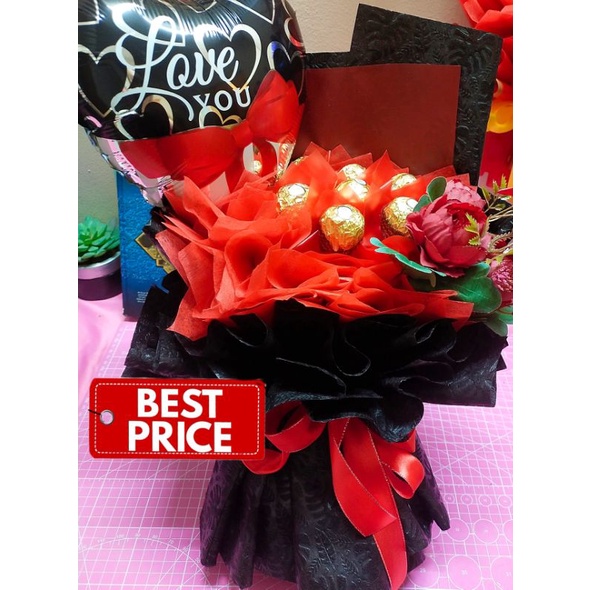 BOUQUET COKLAT/BOUQUET BAJET/BUNGA COKLAT MURAH/BUNGA COKLAT BAJET ...