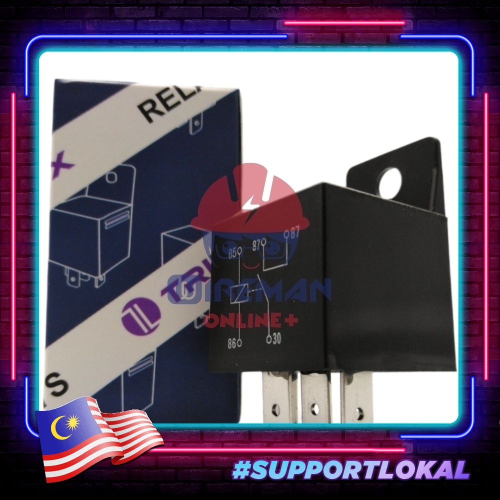 Relay 5 pin Relay Horn Relay Headlamp Relay 12V 40A Aircond Relay Fan Relay Starter Relay Spot ...