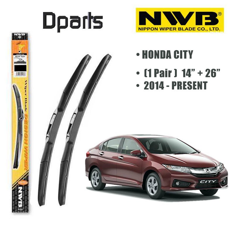 NWB Design Wiper Blade ( 14"/26" ) for Honda City ( Made in Japan ) | Shopee Malaysia