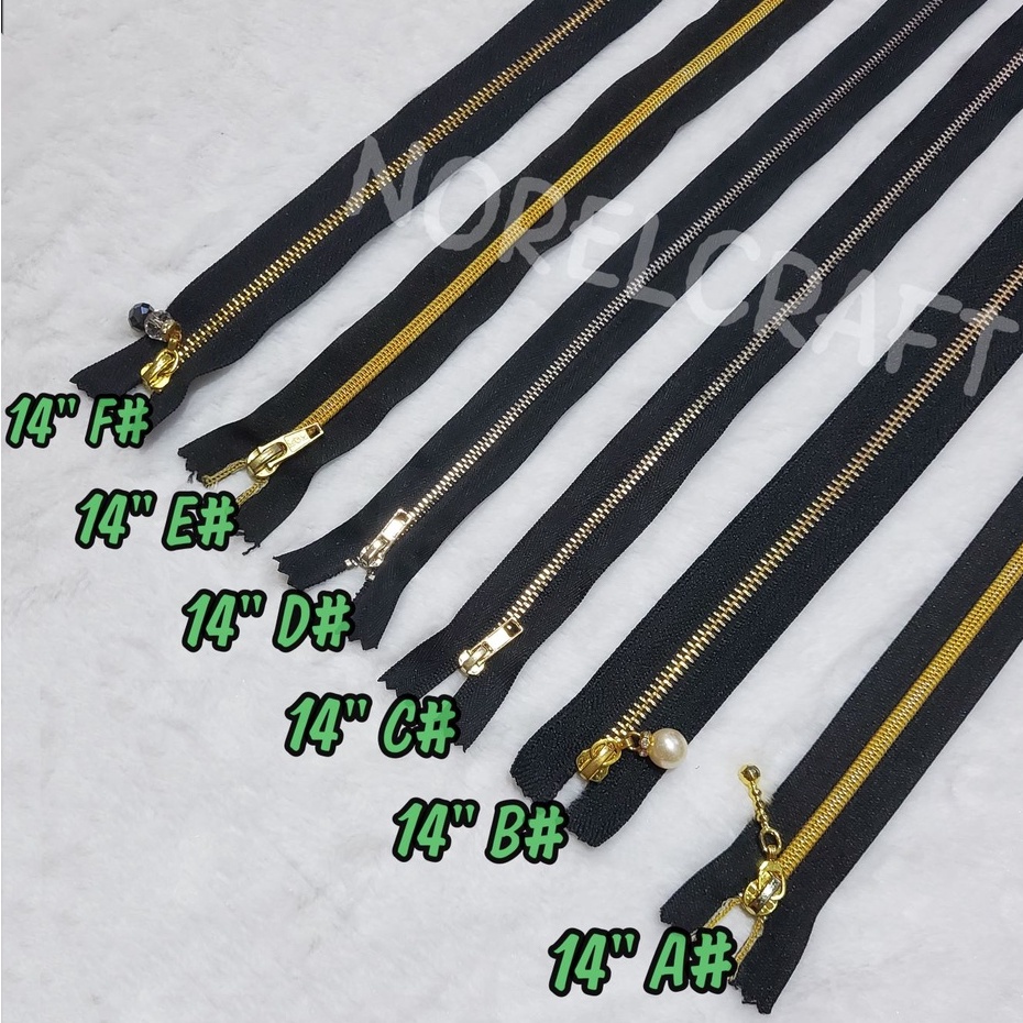 [1PC] 14" FANCY ZIPPER/ NORMAL QUALITY METAL ZIP/ ZIP JUBAH/ZIP BAJU ...