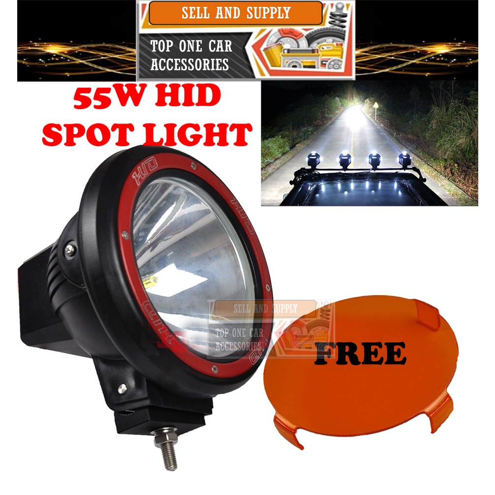 4WD 55W HID XENON Spotlight Spot Light OFF ROAD Driving lights Orange ...