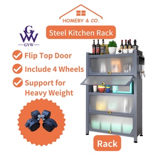 HOMEBY Stainless Steel Kitchen Storage Rack Shelf / Rak Dapur / Rak ...