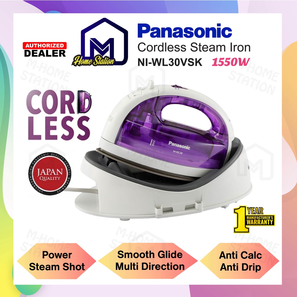 Panasonic Cordless Steam Iron NI-WL30 /NI-WL30VSK / NI-WL30V Seterika ...