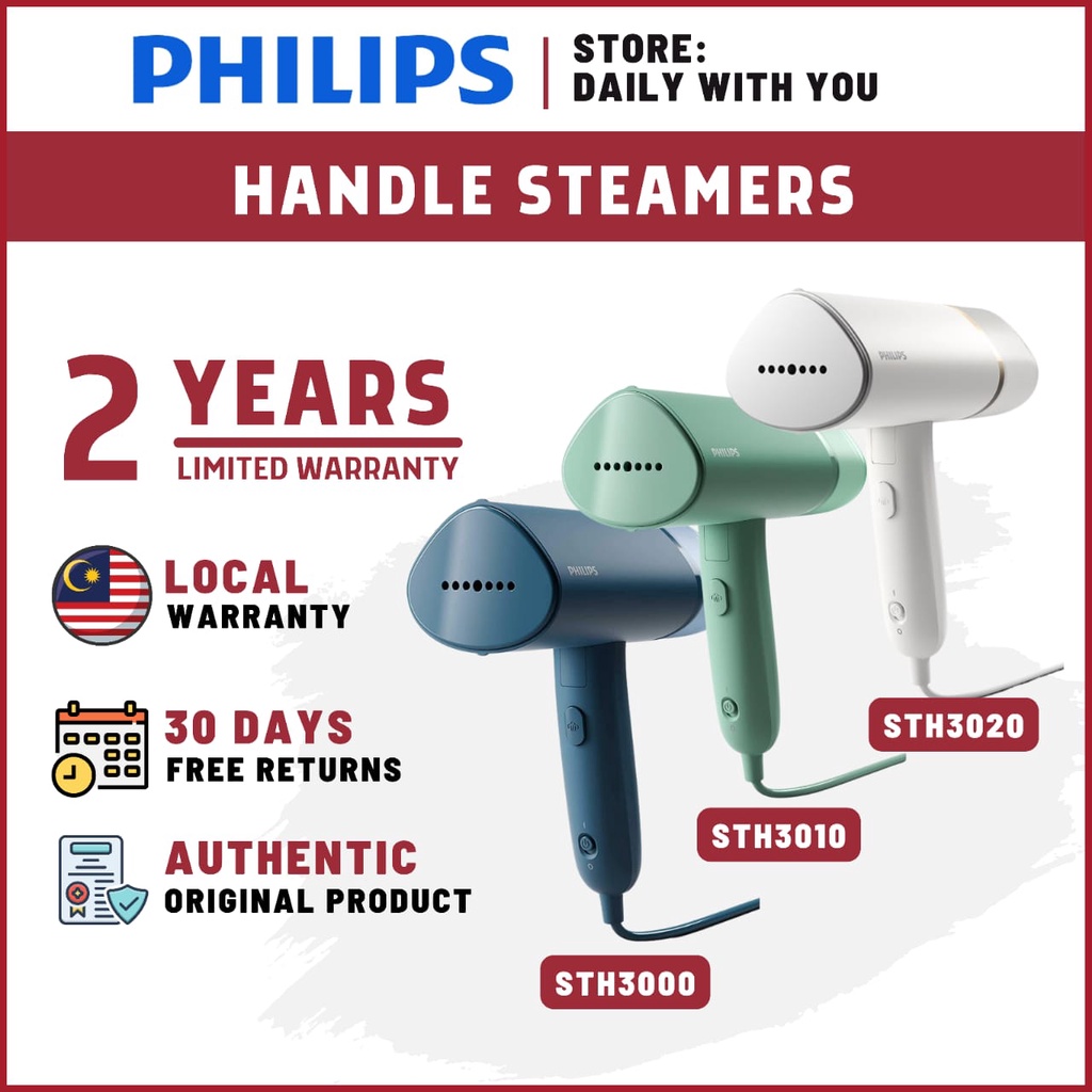 (Ready Stock)Philips 1000W Handheld Garment Steamer STH3020 / STH3010 ...