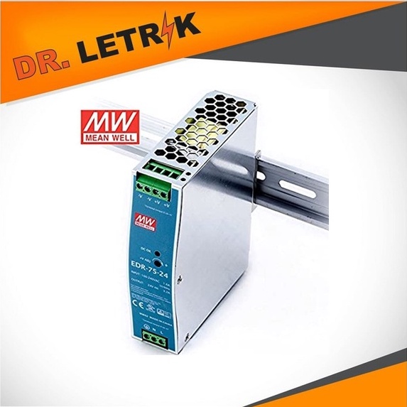 MEANWELL EDR-75-24 75W 3.2A 24VDC Industrial Din Rail Power Supply | Shopee Malaysia
