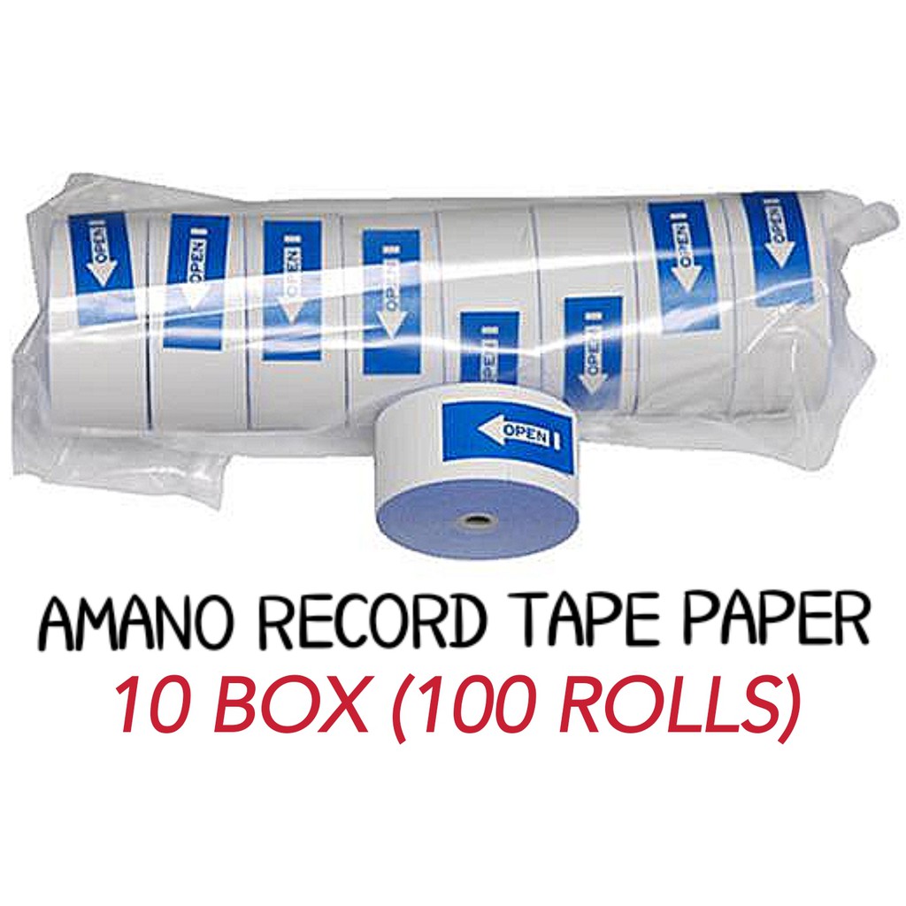 AMANO WATCHMAN CLOCK PR-600 / PR-500 PAPER ROLL / RECORD TAPE (100 ...