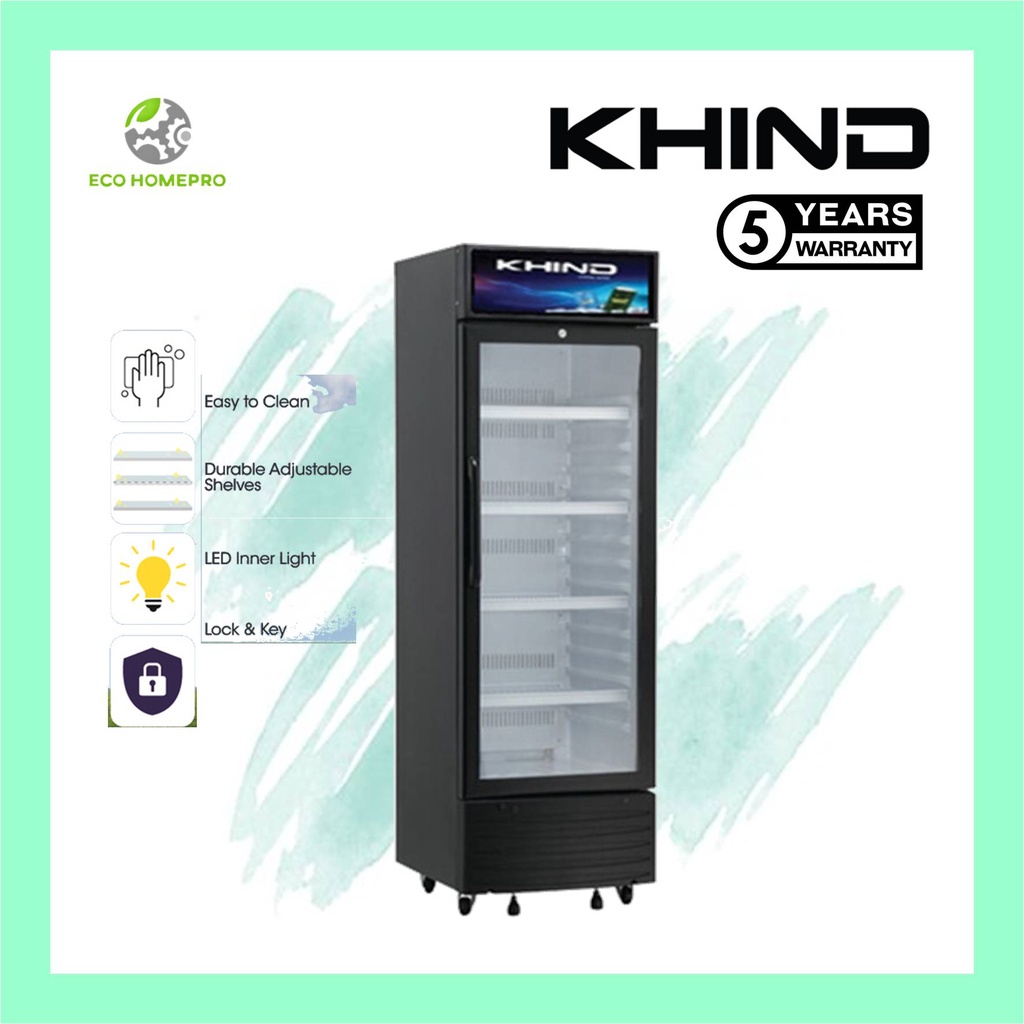 Khind 250L Display Chiller Showcase KDS250 (Black) | Shopee Malaysia