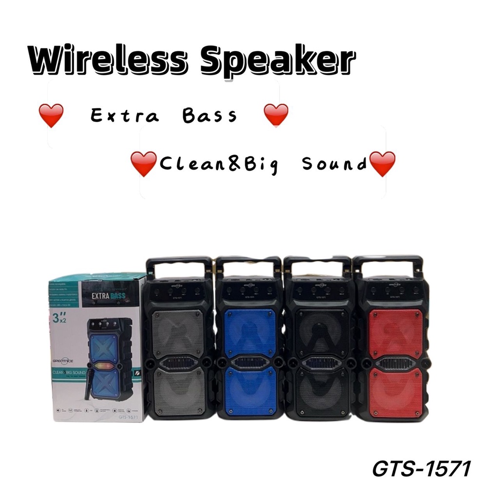 GTS-1571/KTS 1096Wireless Portable Bluetooth Speaker With Led Light ...