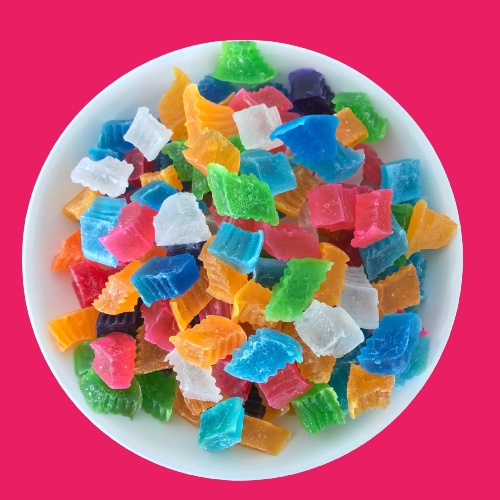 Agar-agar kering berperisa buah-buahan/lengkong kering/bledo kering ...