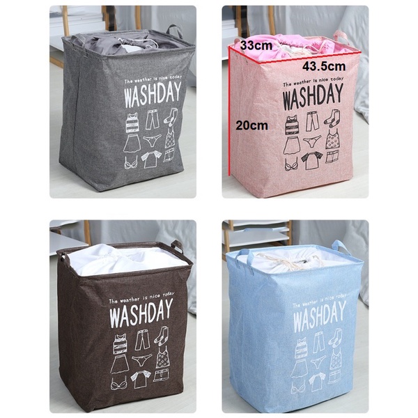 (75L EXTRA LARGE) Laundry Basket Bakul Tempat Letak Baju Kotor Raga ...